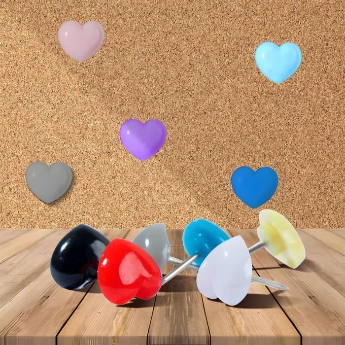 Lot de 240 punaises décoratives en plastique avec pointe en acier pour ...