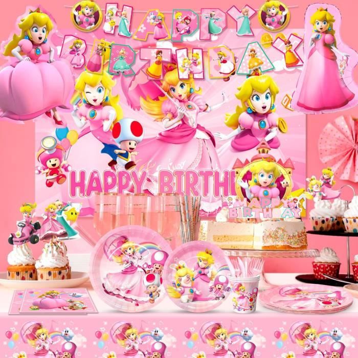 Décoration Anniversaire Princesse Peach,114Pcs Decoration Anniversaire ...