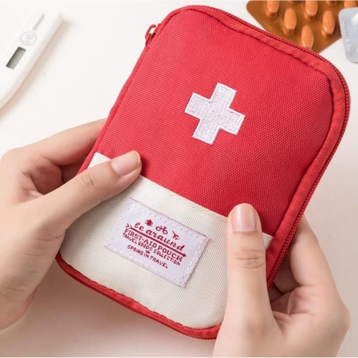2 Pièces Sac De Rangement De Médicaments,Trousse De Premier Secours Vide,Mini Kit Portatif ...