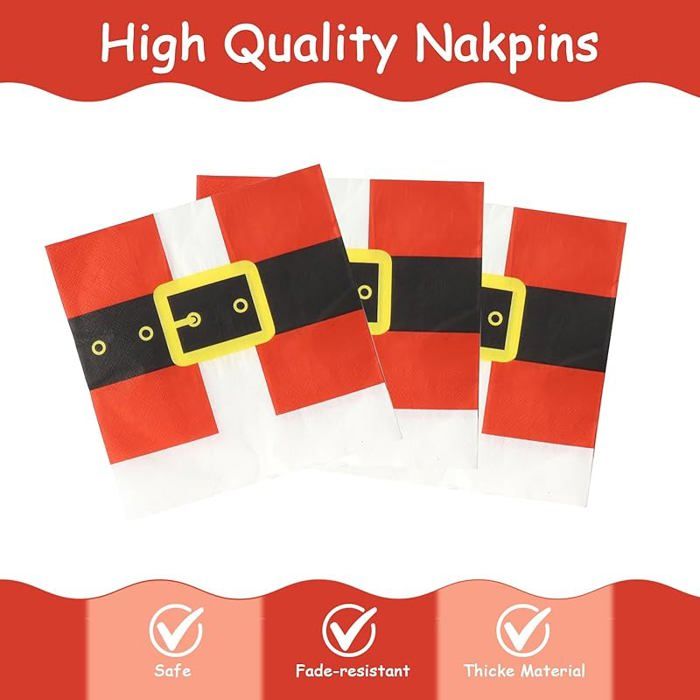 Ensemble Vaisselle Noël 64 Assiettes en Carton - Pour 16 Invités, Idéal ...