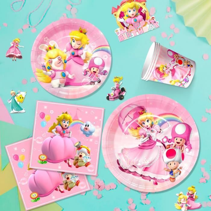 Décoration Anniversaire Princesse Peach,114Pcs Decoration Anniversaire ...