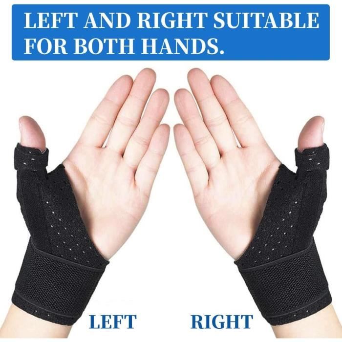 Bandage Pouce Et Support Poignet Pour Mains Droite Et Gauche - Orthèse ...