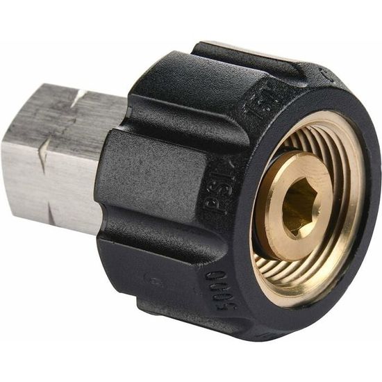 Adaptateur pour nettoyeur haute pression, raccord métrique femelle M22 à raccord femelle NPT 1/4 ...