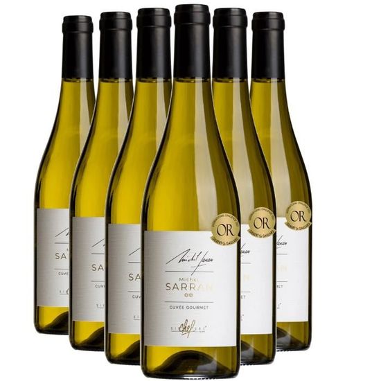 MICHEL SARRAN Cuvée Gourmet Blanc 2022 - Lot de 6x75cl - Signature Chef ...