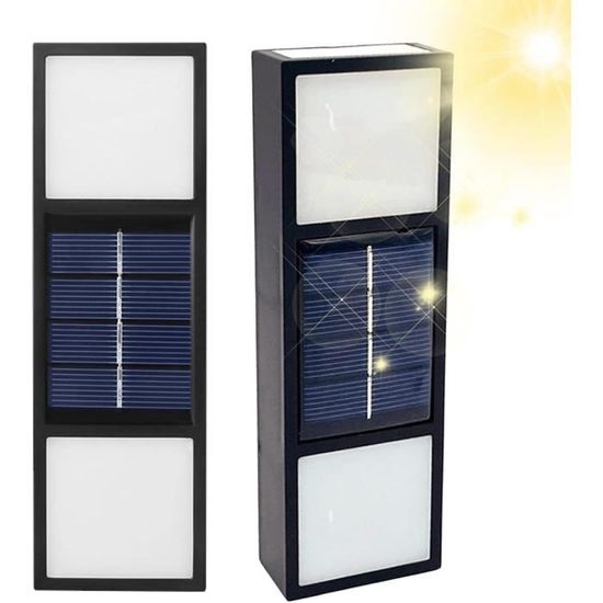 2 Lampes Solaires D'Extérieur Pour Clôture - Lampes Murales Solaires - Support Mural - Lampes ...