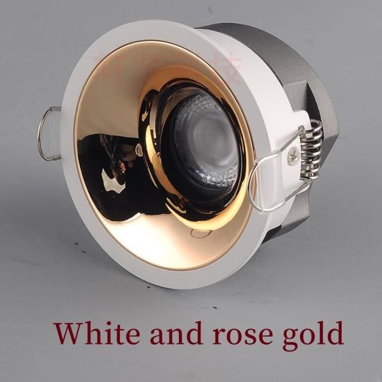 SPOTS,Rose gold-2 inch 9W-3000K--Spot lumineux Led Cob Ultra mince avec ...