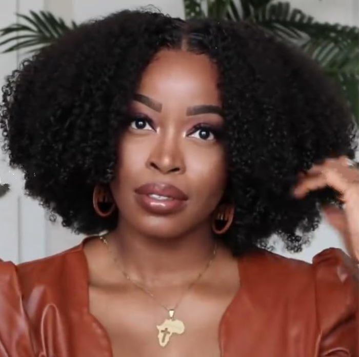 Perruque de cheveux humains bouclés for les femmes noires perruque de cheveux bouclés crépus ...