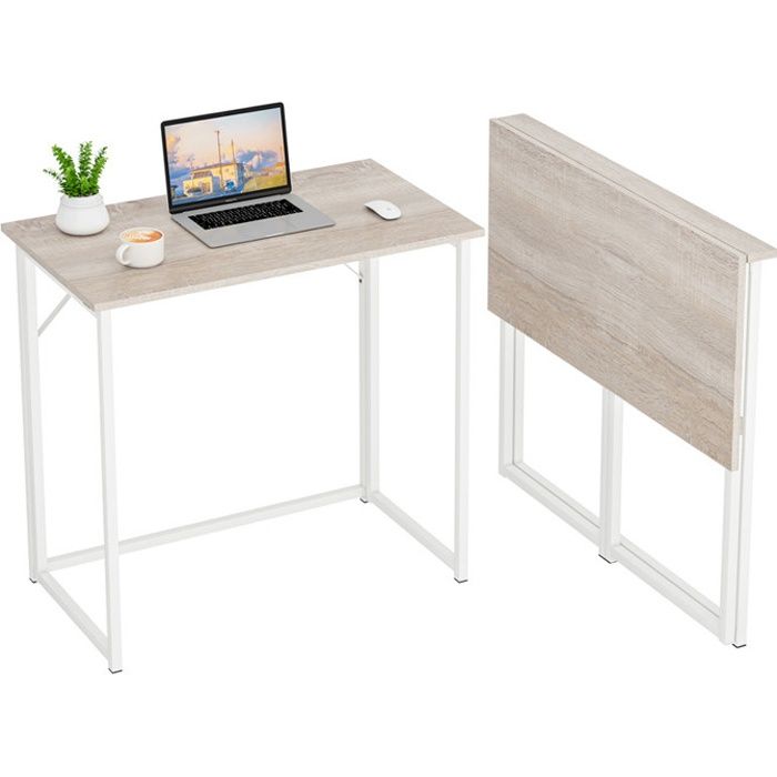 Dripex Table de Bureau Pliante Bureau Informatique Pliable Petit Table ...