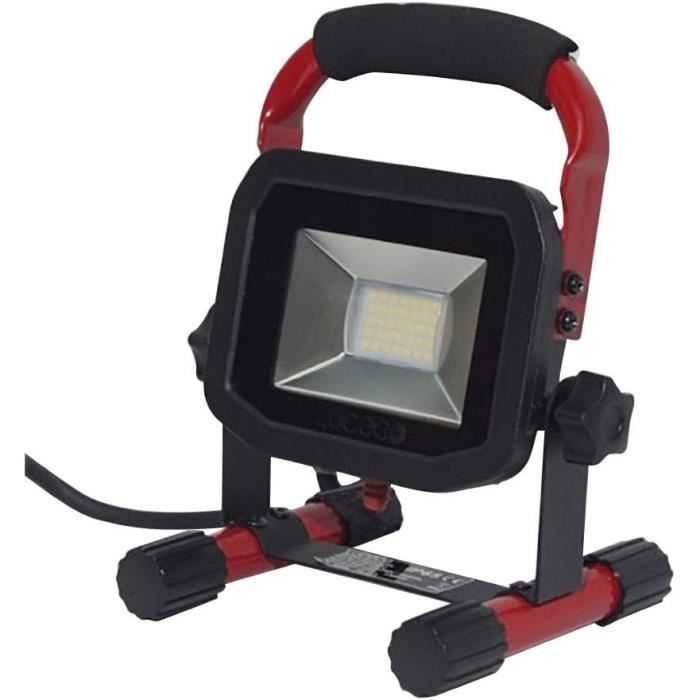 Lampe de travail portable à LED 15W noir et rouge - Luceco - IP65 ...