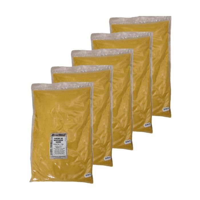 Bontout - Lot 5x Farine de moutarde - Sachet 1kg - Cdiscount Au quotidien