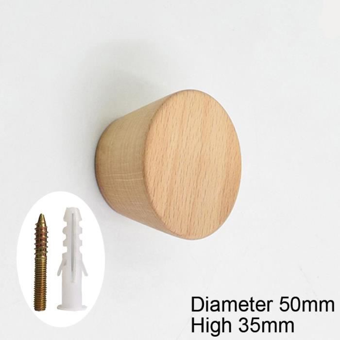 Beech wood 3.5x5cm -Cintre mural en bois naturel pour vêtements, porte ...