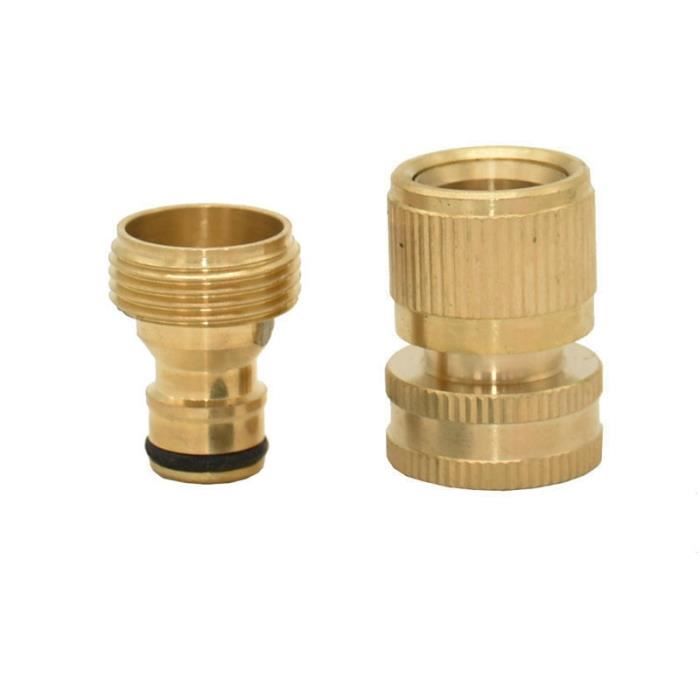 Tuyau d'arrosage,Connecteur rapide en laiton mâle femelle 1-2 3-4,tuyau de jardin,raccords ...
