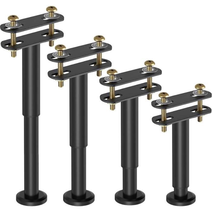Lot De 4 Pieds De Lit Réglables De 17,8 À 33 Cm, Pieds De Support De ...
