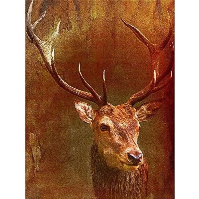 Stag Head Vintage Style Picture Art Large Art Print Poster Wall Decor ...