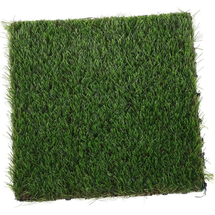 Sol En Pelouse Gazon Artificiel Dalles De Gazon Emboîtables Tapis Dherbe Réaliste Tapis De ...