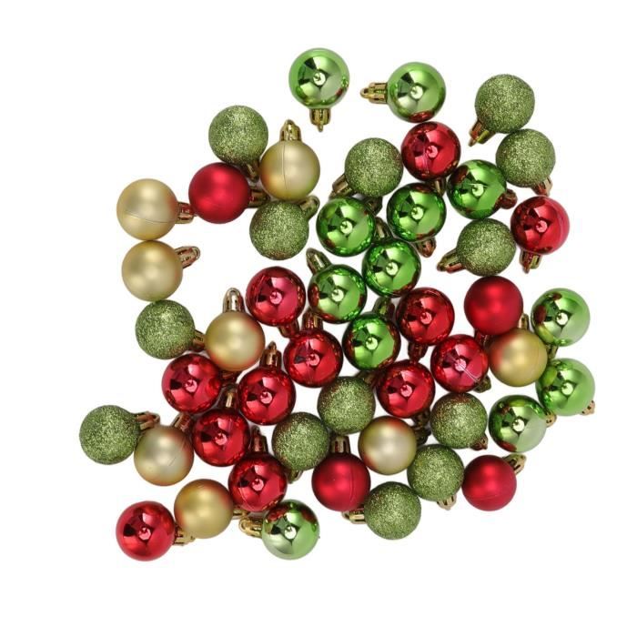 PAR - Mini boule de sapin de Noël 49pcs mini boule de noël ornements ...