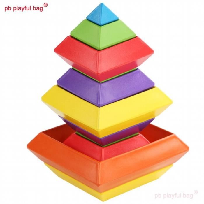 PB sac ludique en bois assembler des blocs de construction pyramide de ...