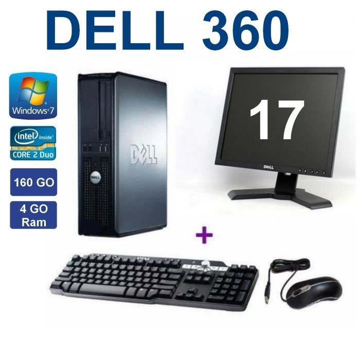 PC complet Dell OptiPlex 360 Core2duo 2.60 Ghz 160 Go 4 go clavier ...