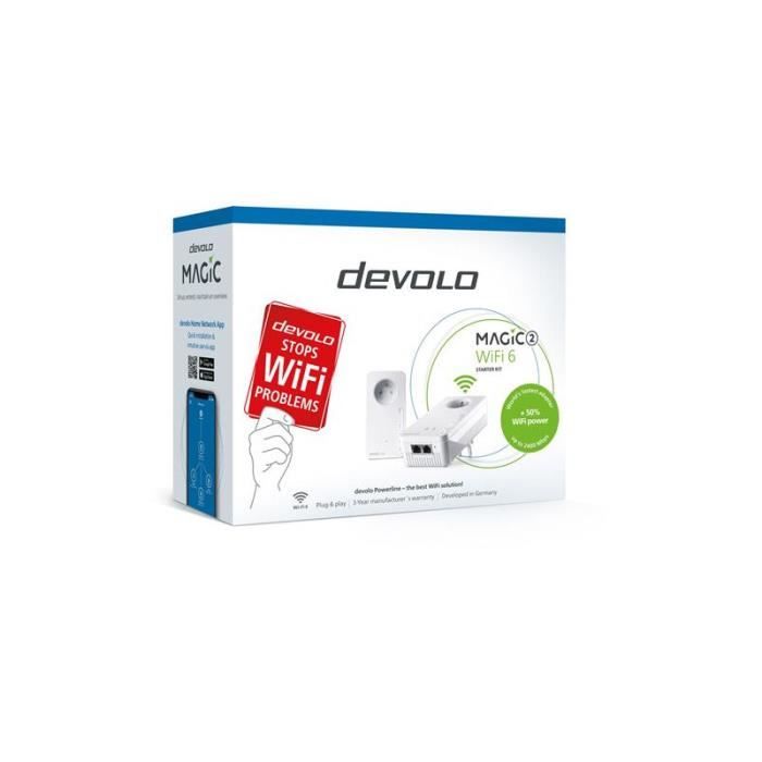 Kit Starter CPL - Devolo - Magic 2 - WiFi 6 - 1200 Mbits/s - Blanc ...