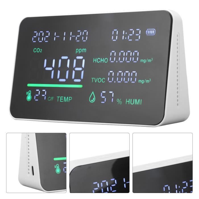 DEX ZJCHAO CO2 Monitor, Intelligent Air Quality Monitor With Large ...