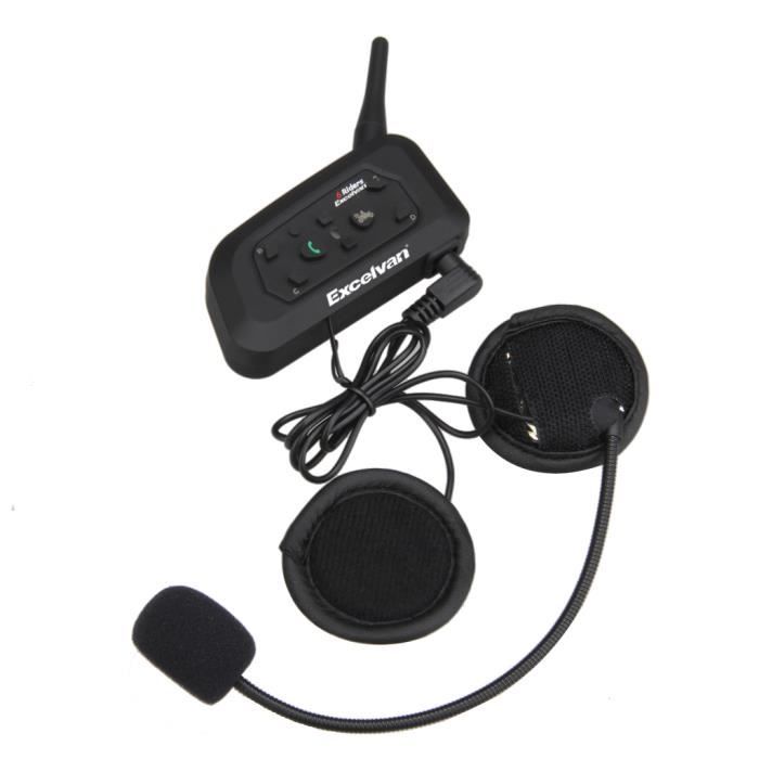 Excelvan 1200M Moto Helmet Bluetooth Intercom Casque GPS MP3 Interphone ...