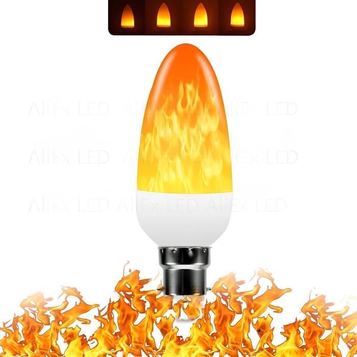 AMPOULE,B22 3w Tip Bubble 220v USB inda Led Ampoules Flamme Simulée 9W ...