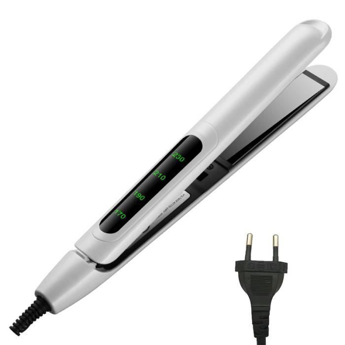 Lisseur à cheveux, Fer à lisser et boucler portable 2 en 1, Chauffage ...