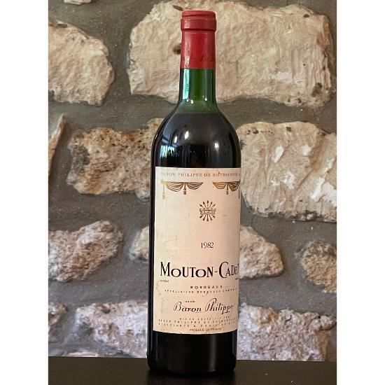 Vin rouge, Bordeaux, Mouton Cadet 1982 Rouge - La cave Cdiscount