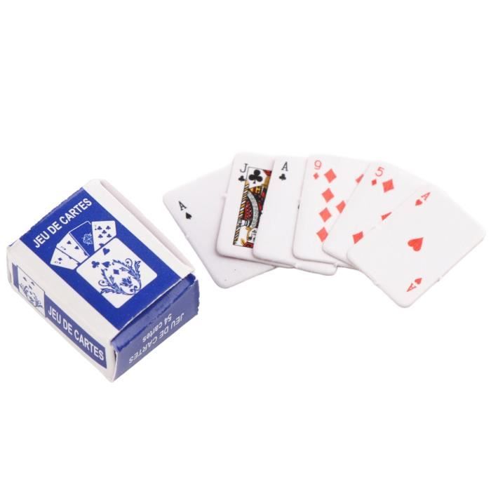 Omabeta 1/12 Cartes à jouer Omabeta Cartes à jouer maison de poupée ...