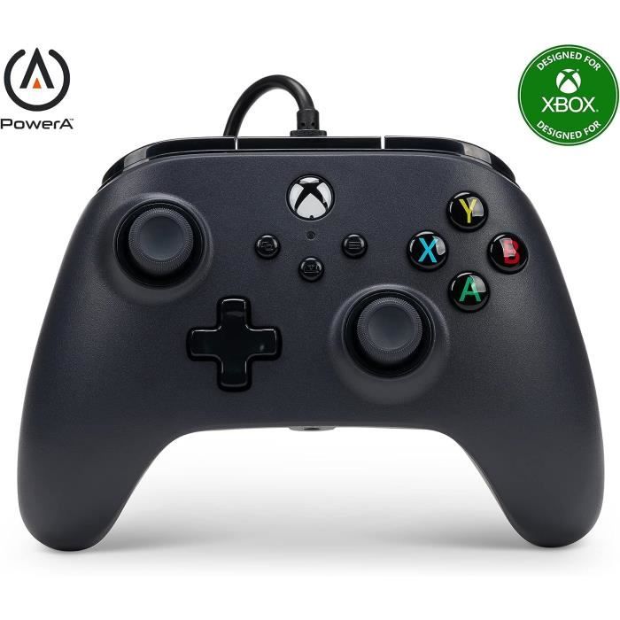 Manette Filaire Pour Xbox Series X|S - Noir, Manette De Jeu Vidéo ...