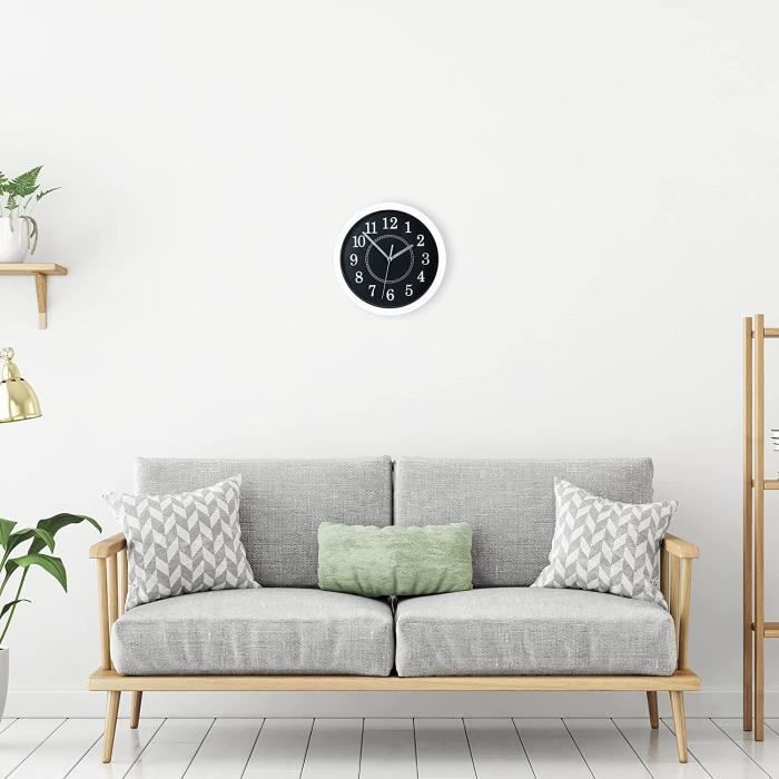 Horloge murale ronde, 20 cm, Petite pendule à accrocher au mur, design ...