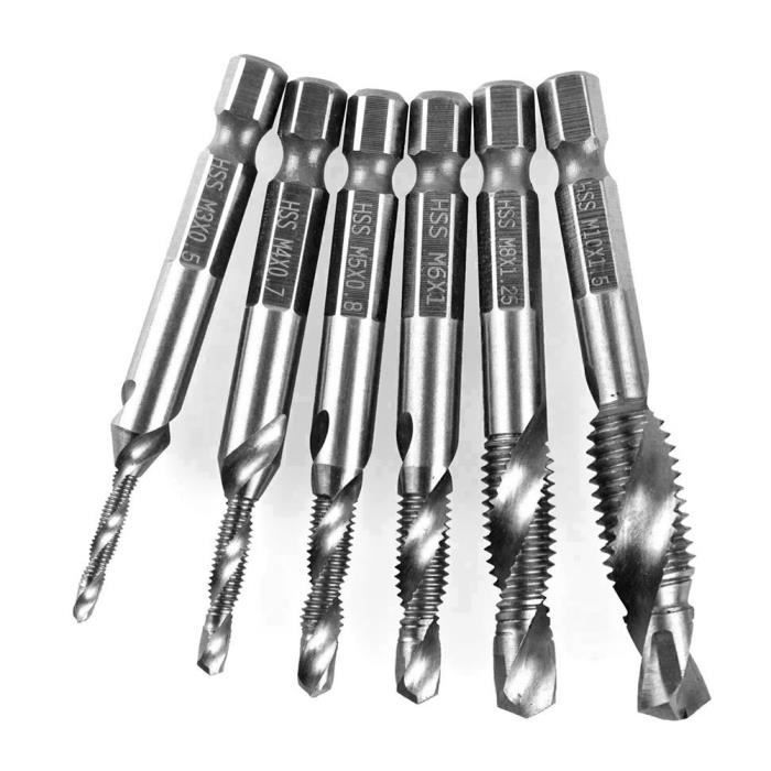 Taraud à vis hexagonale HURRISE - 6 pièces - métrique 4341 - outils de ...