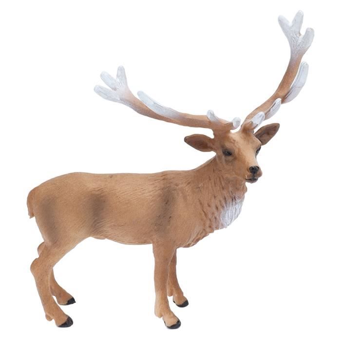 Vvikizy Statue de cerf élaphe mâle Statue de Cerf Sauvage Modèle Animal ...