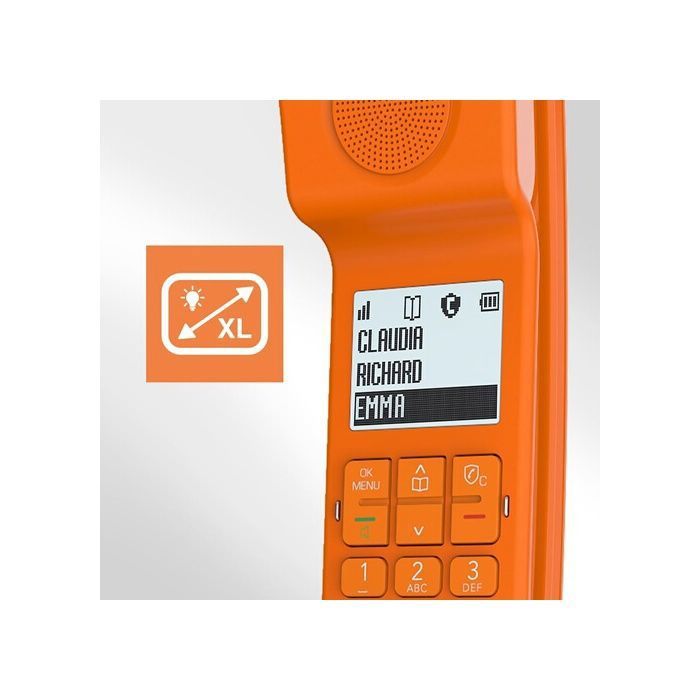 Téléphone Fixe sans Fil DECT - ALCATEL - ePure Iconic - Design Vintage ...