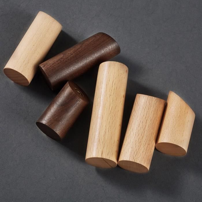 Beech wood 3.5x5cm -Cintre mural en bois naturel pour vêtements, porte ...