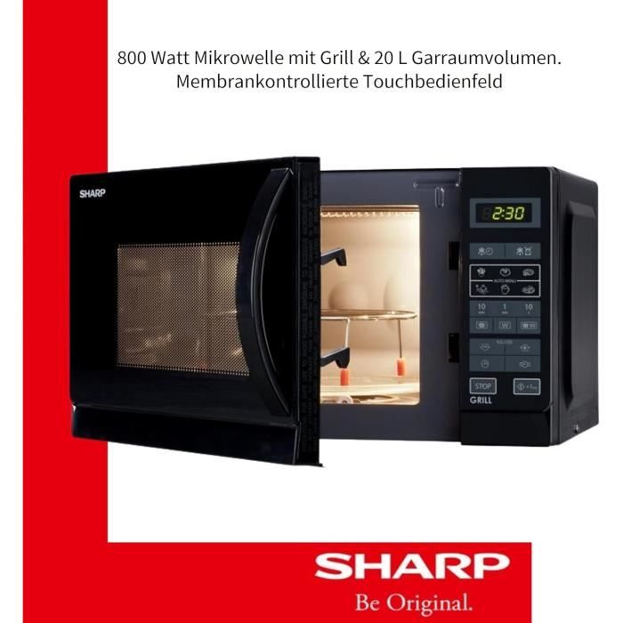 Micro-Ondes 2 En 1 Avec Grill R642Bkw, 20 L, Noir[J333] - Cdiscount Electroménager