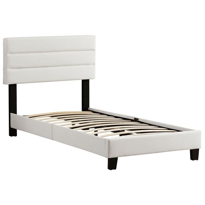 Lit 1 place HUDSON 90x190 cm avec sommier, lit simple pour enfant ou ...