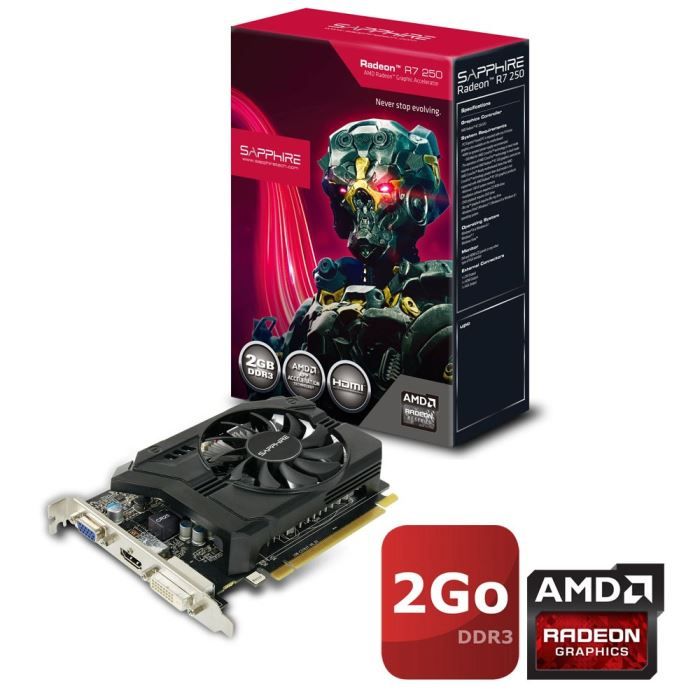 Sapphire AMD Radeon R7 250 2Go DDR3 BOOST - Cdiscount Informatique
