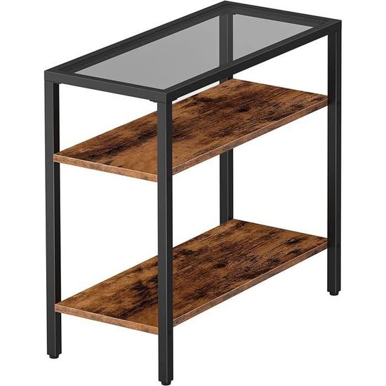 LIWI-Table d'Appoint, Table de Chevet à 3 Niveaux, Bout de Canapé avec ...