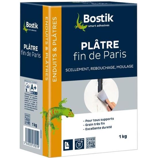 Plâtre fin - BOSTIK - 1kg - Prêt à l'emploi - Utilisation extérieure ...