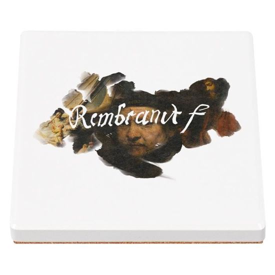 Sous Verre Céramique (1 unité) Rembrandt Signature Peintre Baroque ...