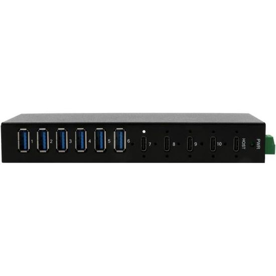 Hub USB 3.2 - EXSYS - EX-12290HMS - 10 Ports - 4 USB-C - 6 USB-A - 64W ...