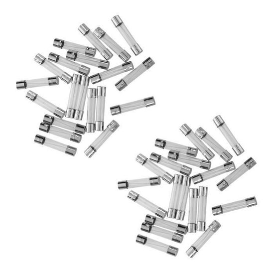 KISS-40 Pieces Fusible de Tube En Verre A Fusion Rapide de 8A 8 Amperes 250V 6 mm X 30 mm ...