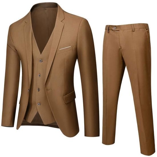 Costume Hommes - XHN353 - Slim Fit - Marron - MOBIGARLAN Marron ...