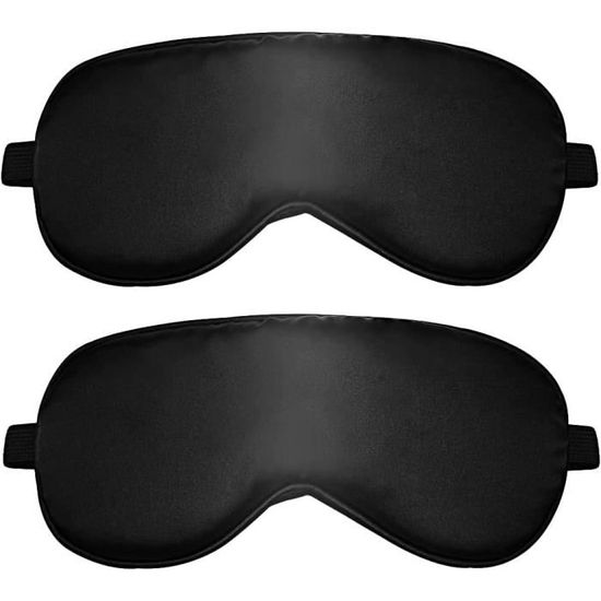 Lot De 2 Masque De Nuit, Masque De Sommeil En Soie Ultra-Douce Cache ...