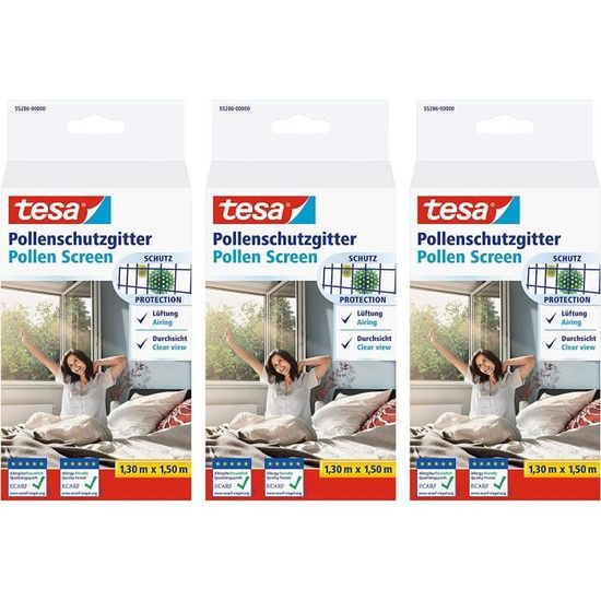 Tesa Filet de protection anti-pollen 55286 pour fenêtre - Moustiquaire ...