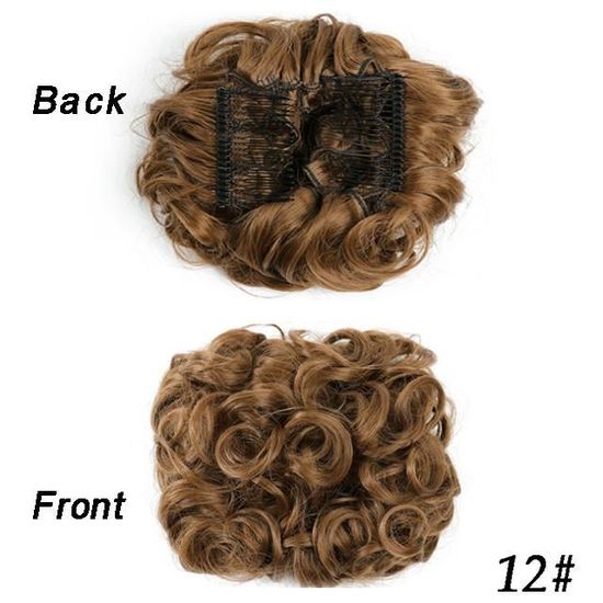 Chignon,12--Postiche Synthétique Bouclée Pour Femmes, Postiche Chignon ...
