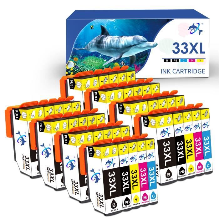 FINEST-4U 40 Pack Cartouche Epson 33 33 XL 33XL multipack Compatible ...