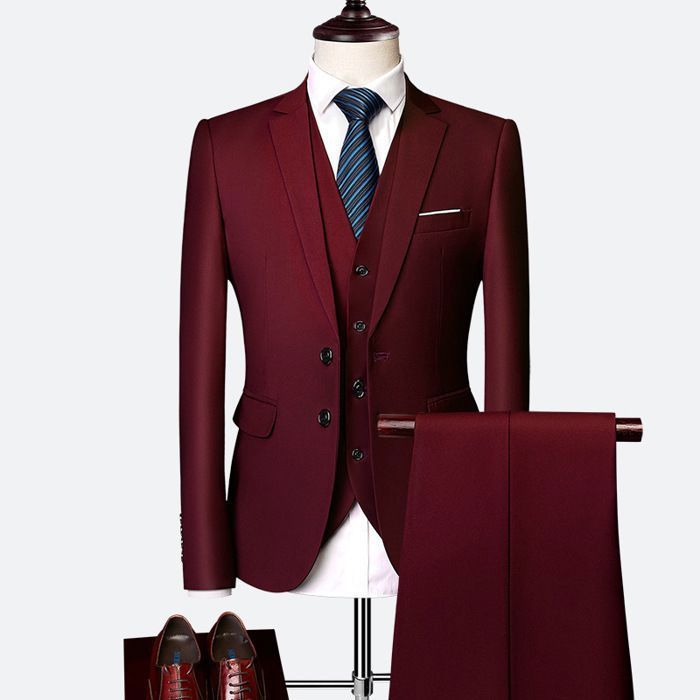 Costume Homme Mariage 3 Pièces Slim, Marque de Luxe, Vetement Business ...