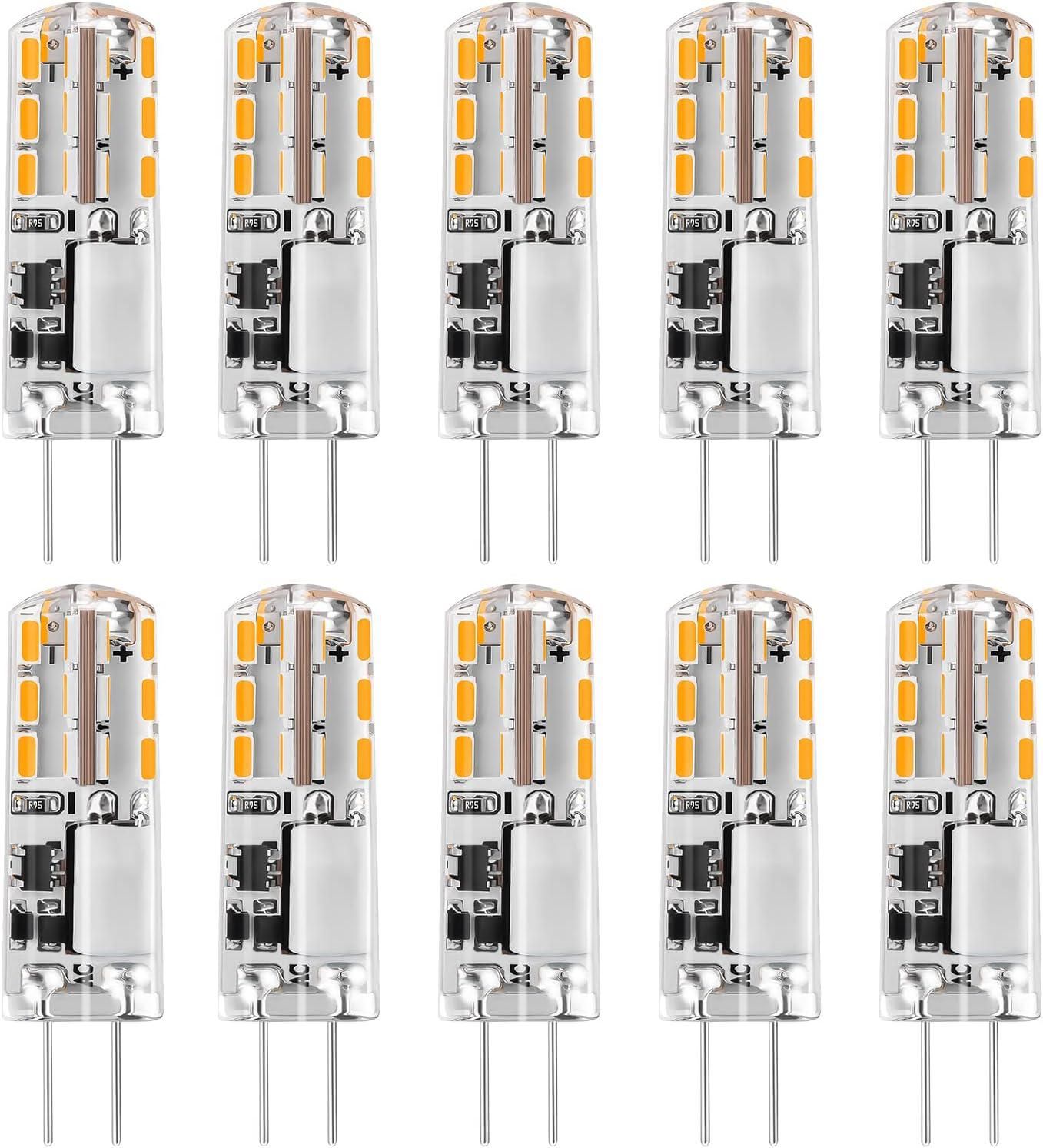 Ampoules LED G4 12V AC/DC Blanc Chaud 3000K 120LM,2 W-15-20W Halogène ...
